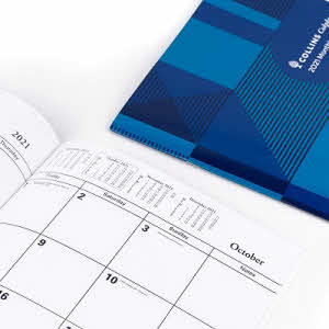 Collins COLPLAN A4 One Month to View Planner Diary 51.C57 Geo Blue