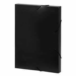 MARBIG 2019902 Polypropylene Document Box File A4 Black