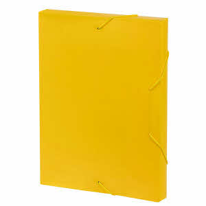 MARBIG 2019905 Polypropylene Document Box File A4 Yellow