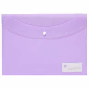 MARBIG Doculope™ Document Wallet with Button Closure A4 Pastel Purple ...