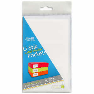 U-Stik Self-Adhesive Label Holder Pockets 55 x 102mm Clear 506424